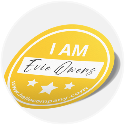 Round Waterproof, Glossy & Writable Stickers - Signportal